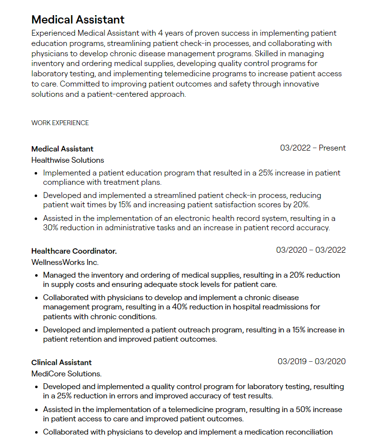 2023 Urology Medical Assistant Resume Example Guidance TealHQ